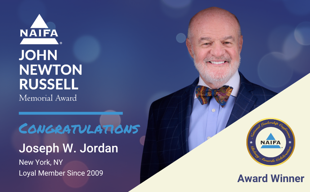 Bring Joe Jordan, the 2023 JNR Recipient, to Your Chapter This Year